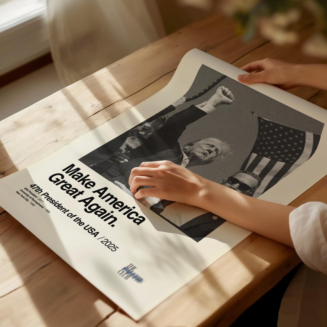 Donald Trump 2024 Poster, Make America Great Again Mid-century Modern ...