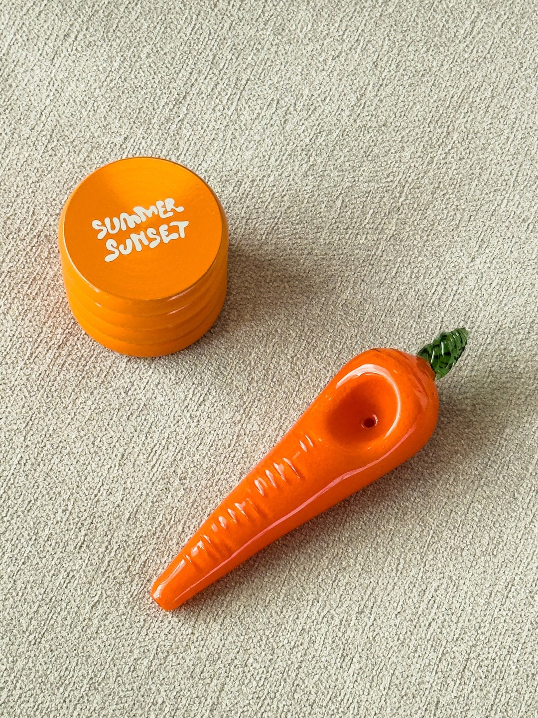 Handcrafted Carrot Pipe Glass Tobacco Pipe Unique Fruit Design Cute ...