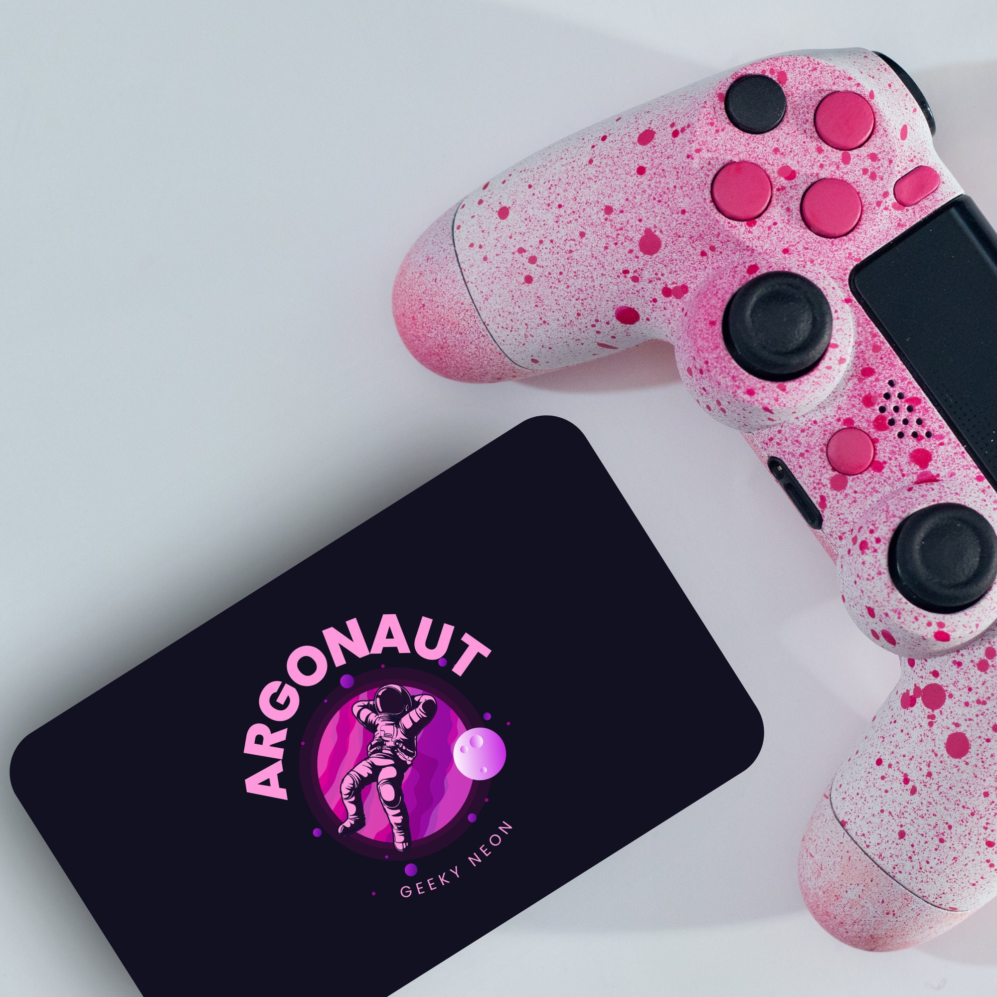 Editable Argonaut Logo in Neon Colors Customizable Space Design Dark ...