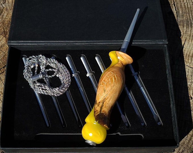 Interchangeable Crochet Hook Gift Set - Hand Turned "hello Buttercup ...