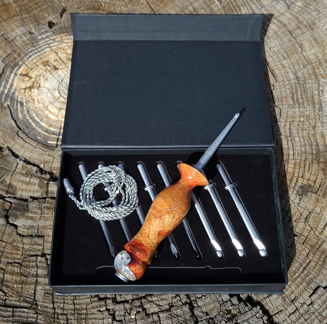 Interchangeable Crochet Hook Necklace / Gift Set Hand Turned twinkle ...