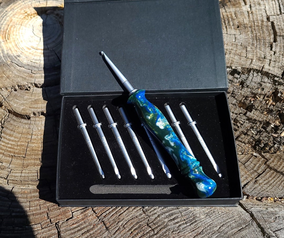 Interchangeable Crochet Hook Single Hook / Gift Set - Hand Turned Earth ...