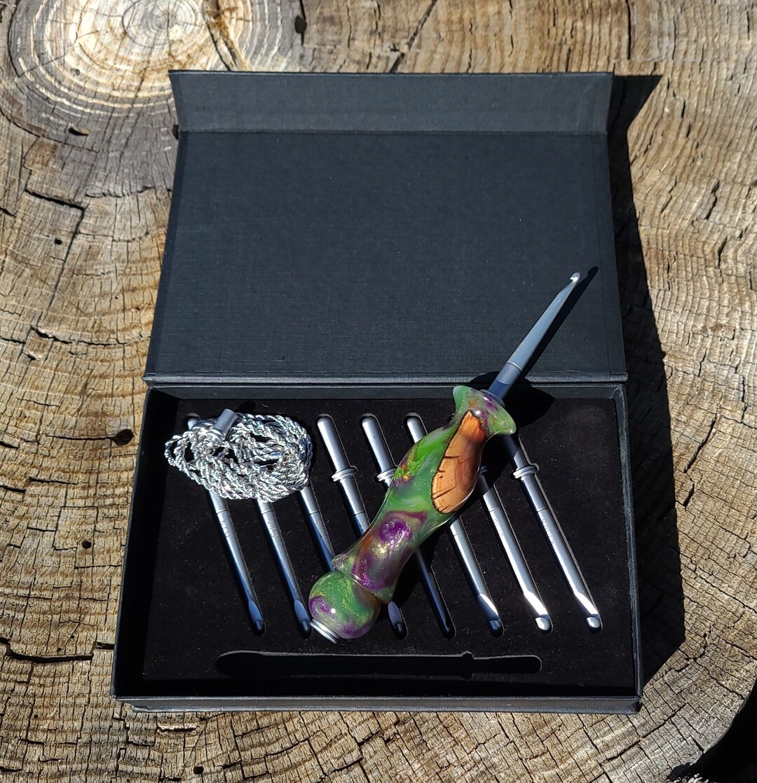 Interchangeable Crochet Hook Necklace Hook / Set, Hand Turned monet ...