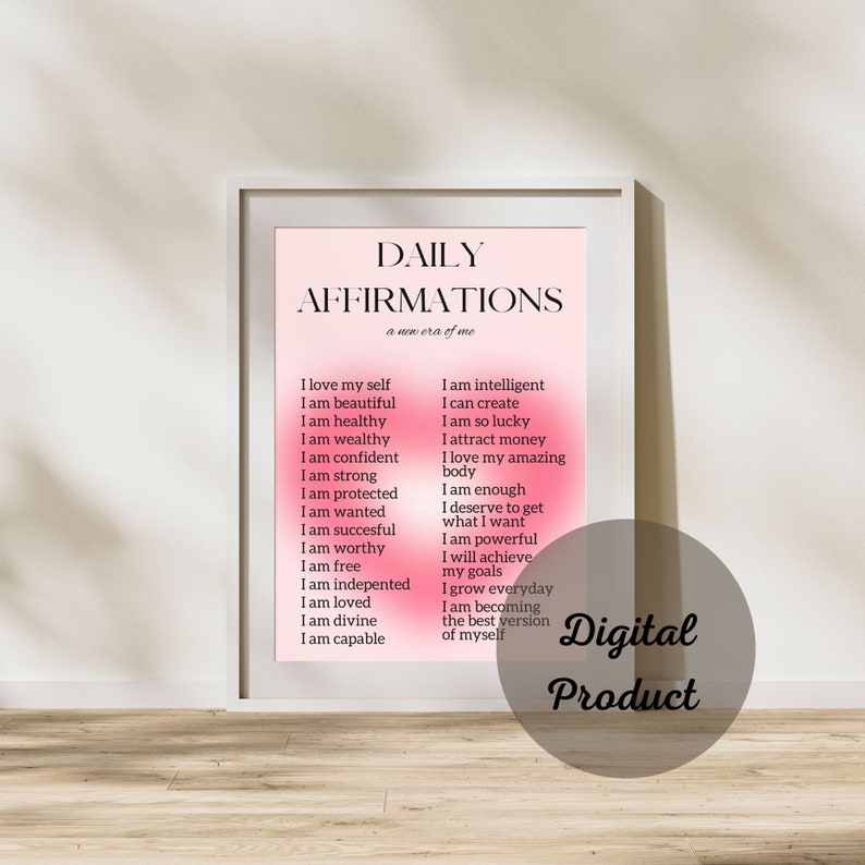 Daily Affirmations Printable - Etsy