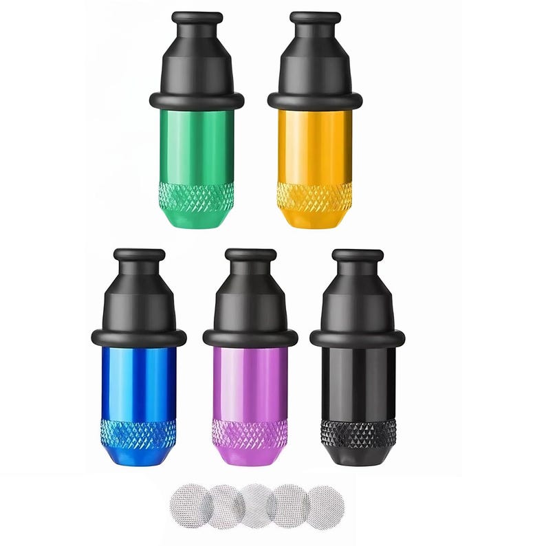 5 Pack Sneak a Toke Metal Bullet Smoking Pipes Tobacco One Hitter Pipe ...