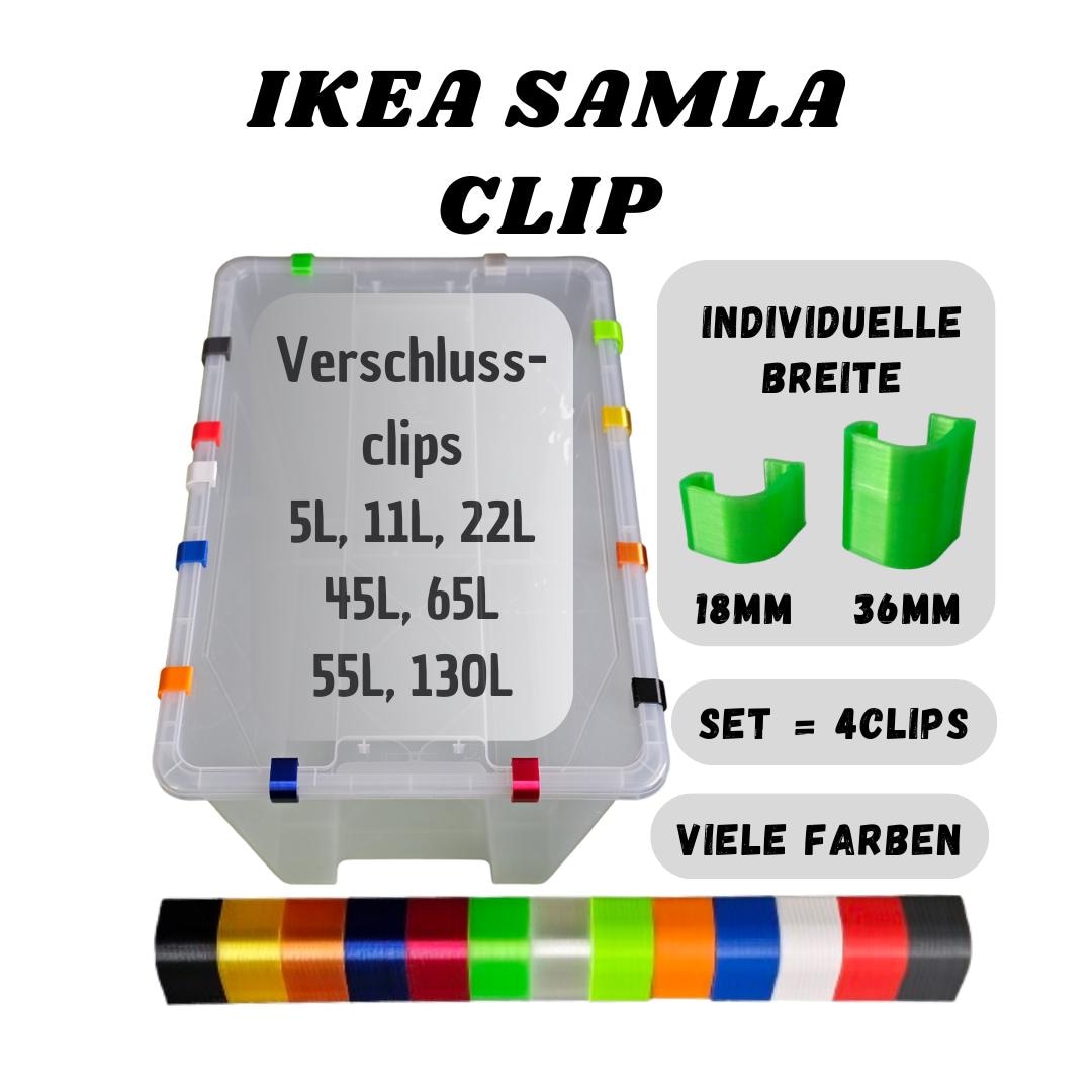 IKEA SAMLA BOX Clip Closure Clip Set of 4 - Many Colors - Individual ...