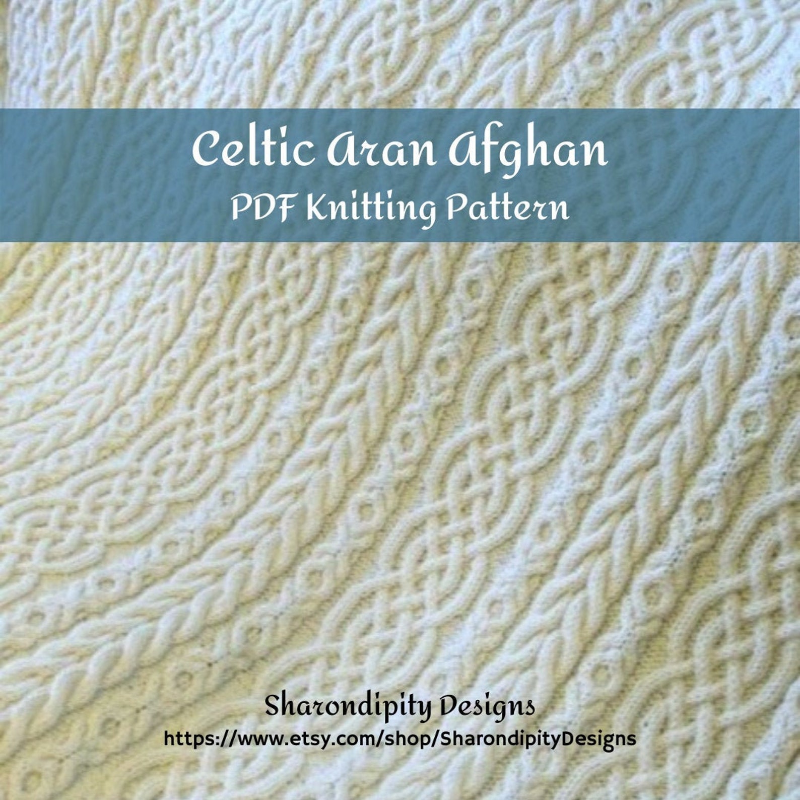 Celtic Aran Afghan | Cable Knit Afghan | Aran Afghan | PDF Knitting ...