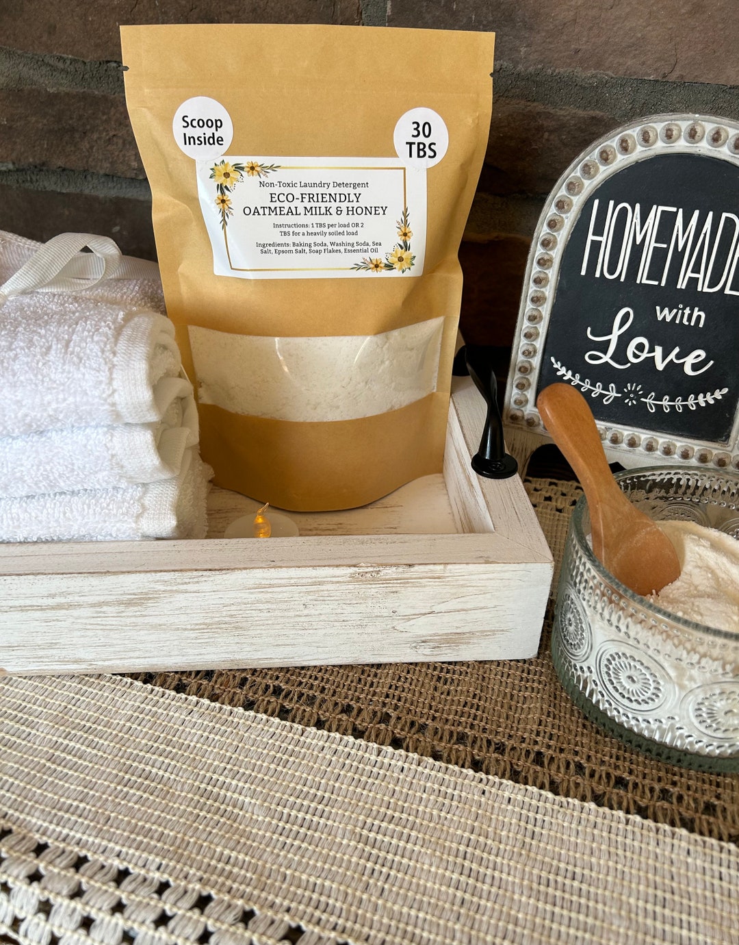 Non-toxic Laundry Detergent Oatmeal Milk & Honey Scent 30 Loads Natural ...
