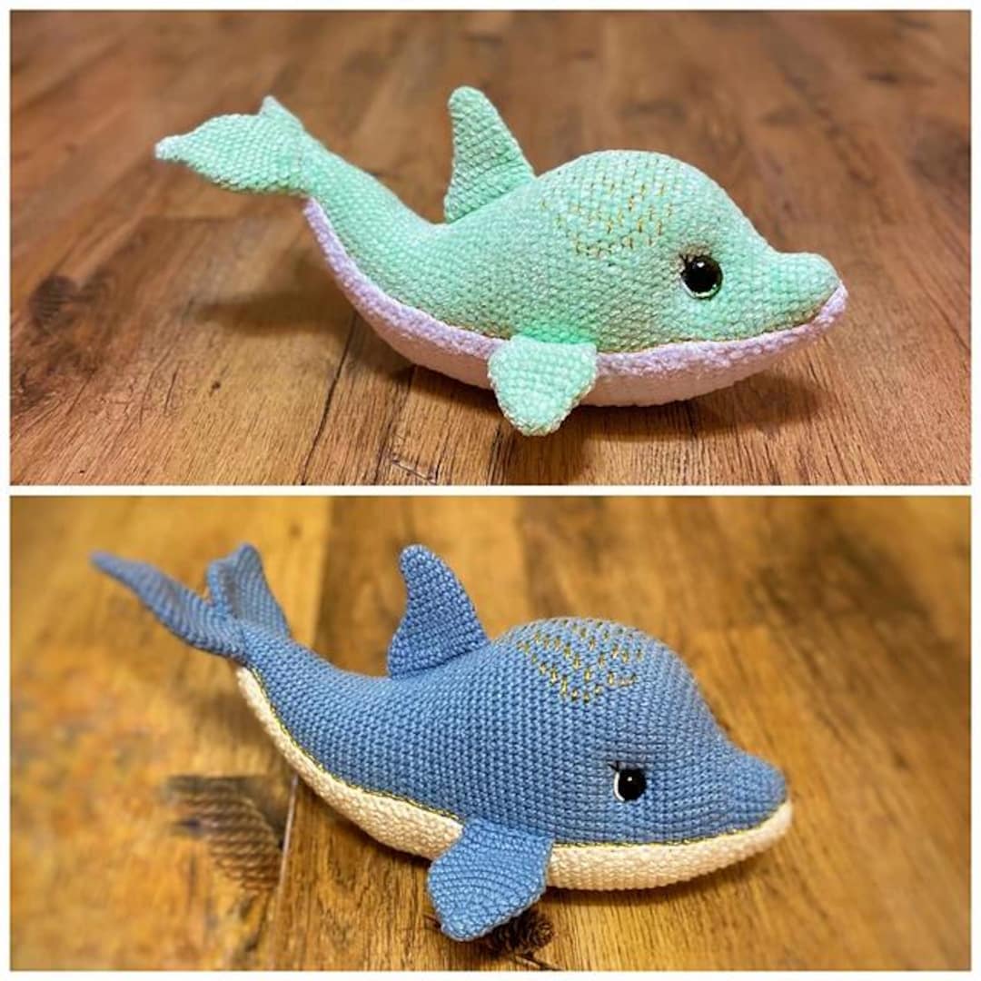 No Sew Dolphin Crochet Pattern, Crochet Dolphin Amigurumi Pattern ...