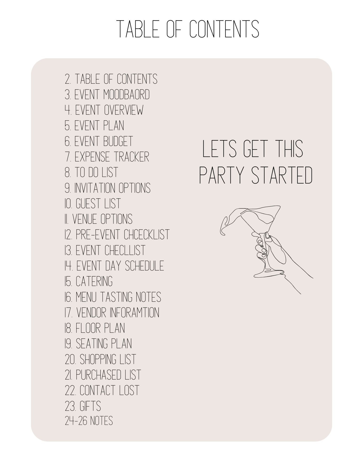 Ultimate Event Planner - 25 Printable Pages | PLR Rights Included for ...