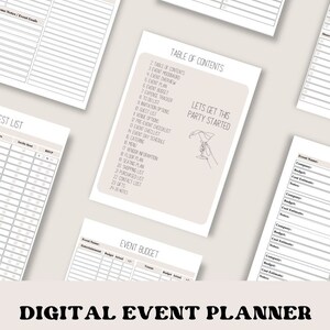 Ultimate Event Planner - 25 Printable Pages | PLR Rights Included for ...
