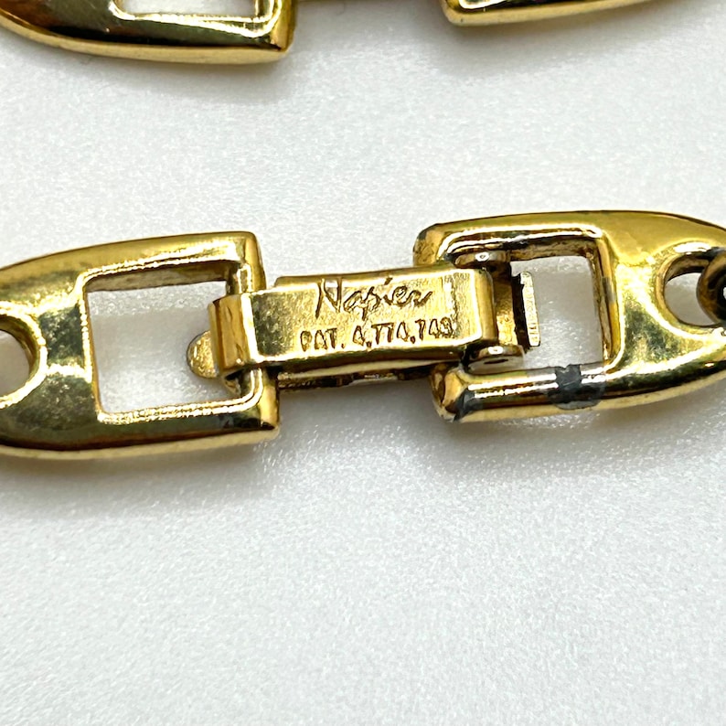 Vintage Napier Pearl Necklace and Bracelet, Singed Napier PAT 4774743 ...