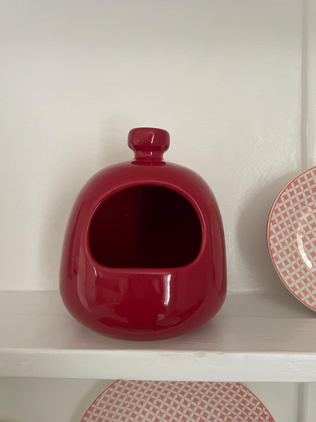 Red Vintage 90s Salt Cellar/salt Pig - Etsy