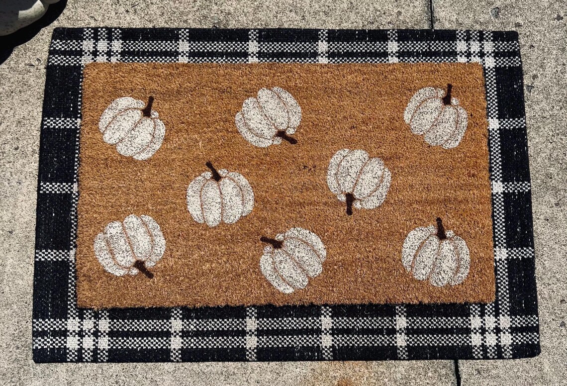 Neutral Pumpkins Doormat - Etsy