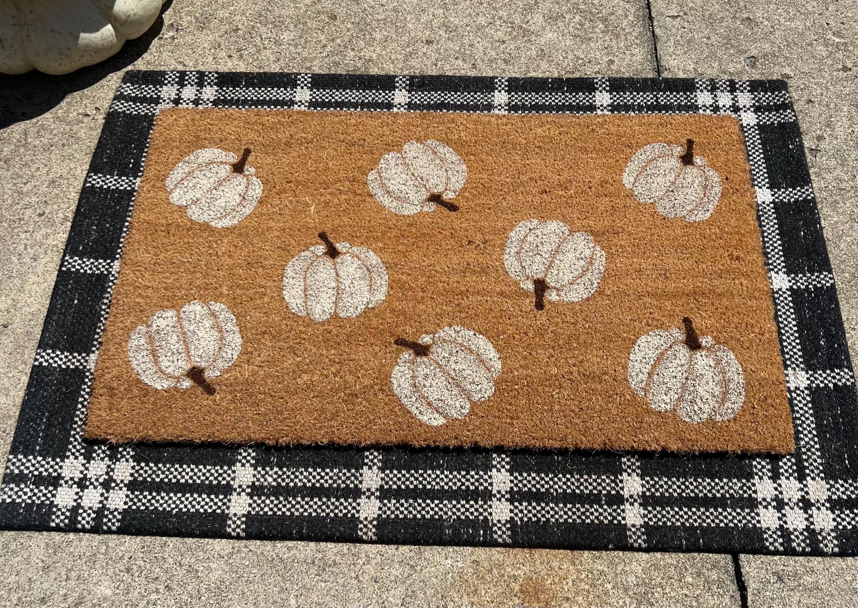 Neutral Pumpkins Doormat - Etsy