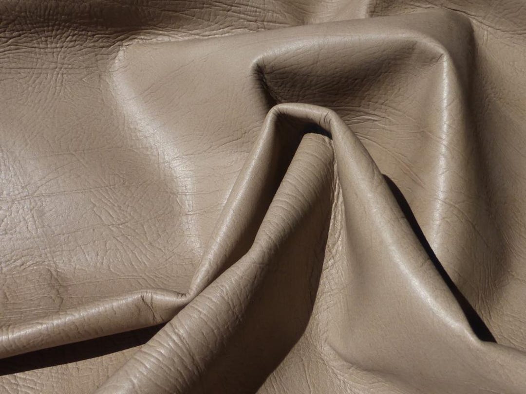 Goatskin Leather Hide Taupe Brown Vintage Grainy Texture Full Bodied ...