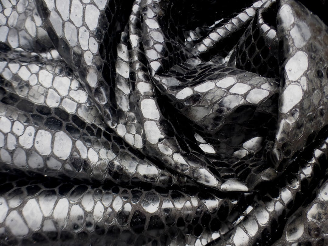 Cowhide Leather Hide XL Black Dragon Scale Print W/semi Gloss Scales - Etsy