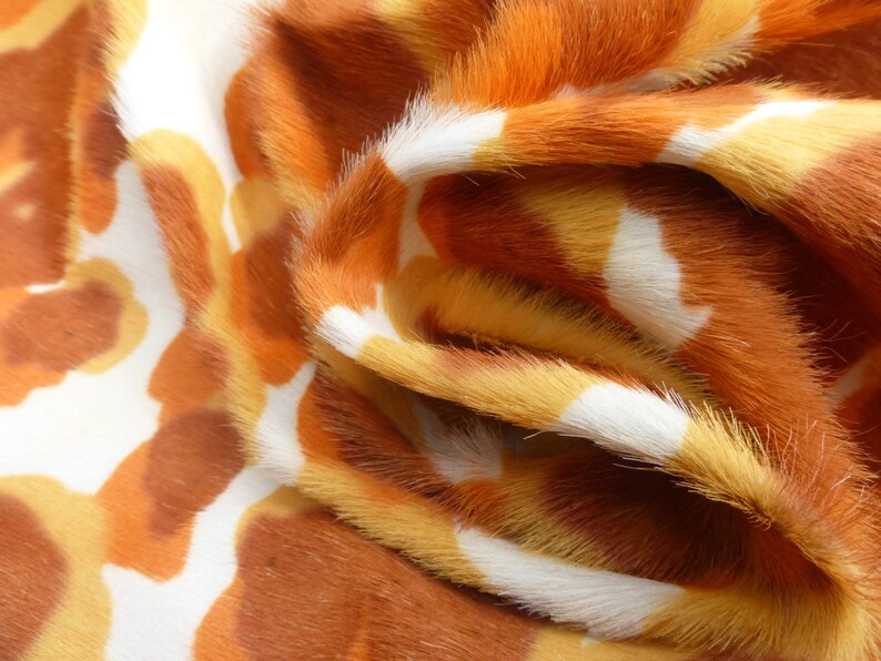 Hair on Calfskin Leather Hide Large Scale Leopard Print Silky | Etsy