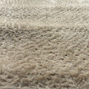 Sheepskin Shearling Leather Hide Natural Ultrathin Ripple Hair W ...