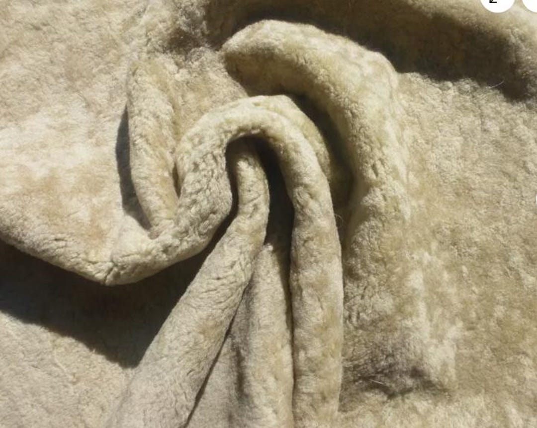 Sheepskin Shearling Leather Hide Taupe Nappy Hair W/black Crocodile ...