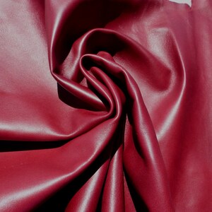 Lambskin Leather Hide Burnished Deep Red Wine Full Bodied Glorious ...