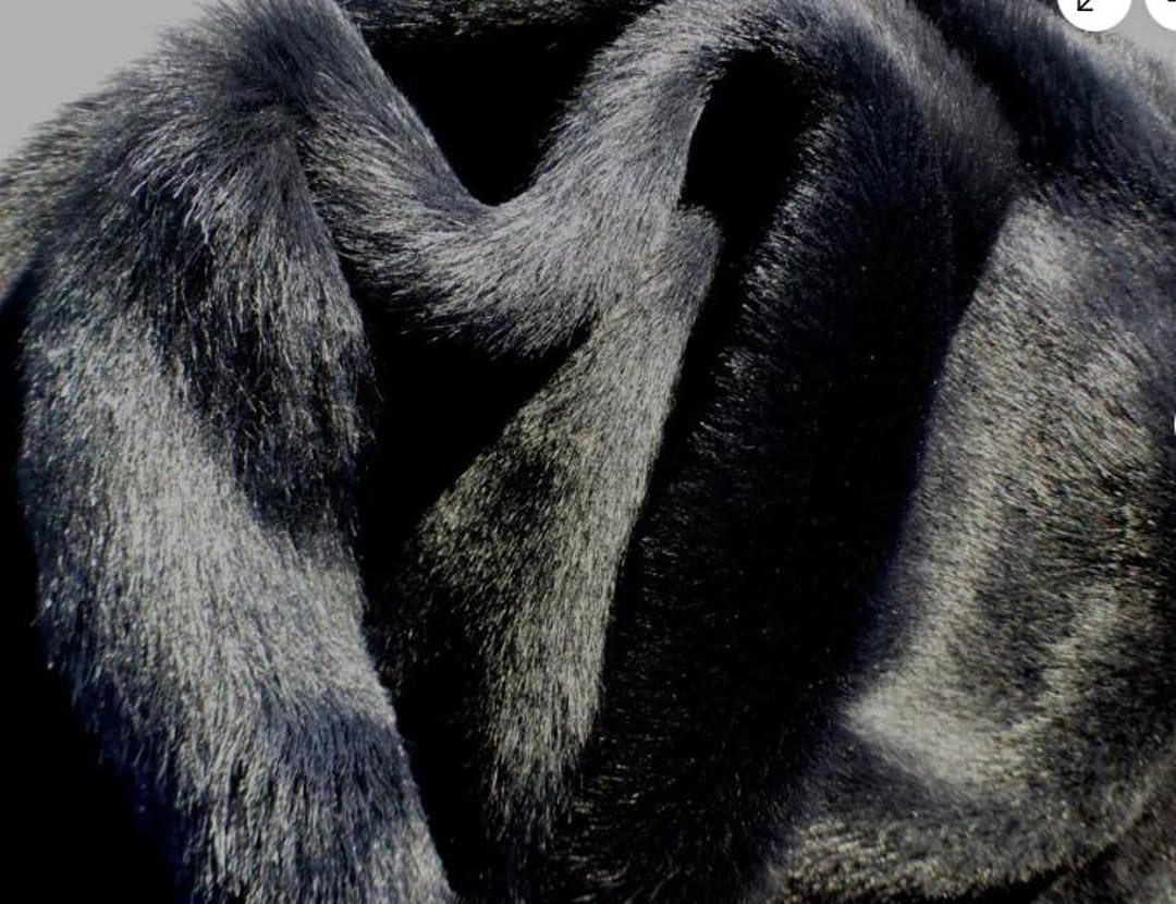 Sheepskin Shearling Leather Hide Blue Tip Charcoal Black Dense Thick ...