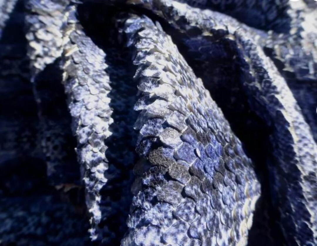 Lambskin Leather Hide Periwinkle Python Snake Skin Print Laser Cut ...