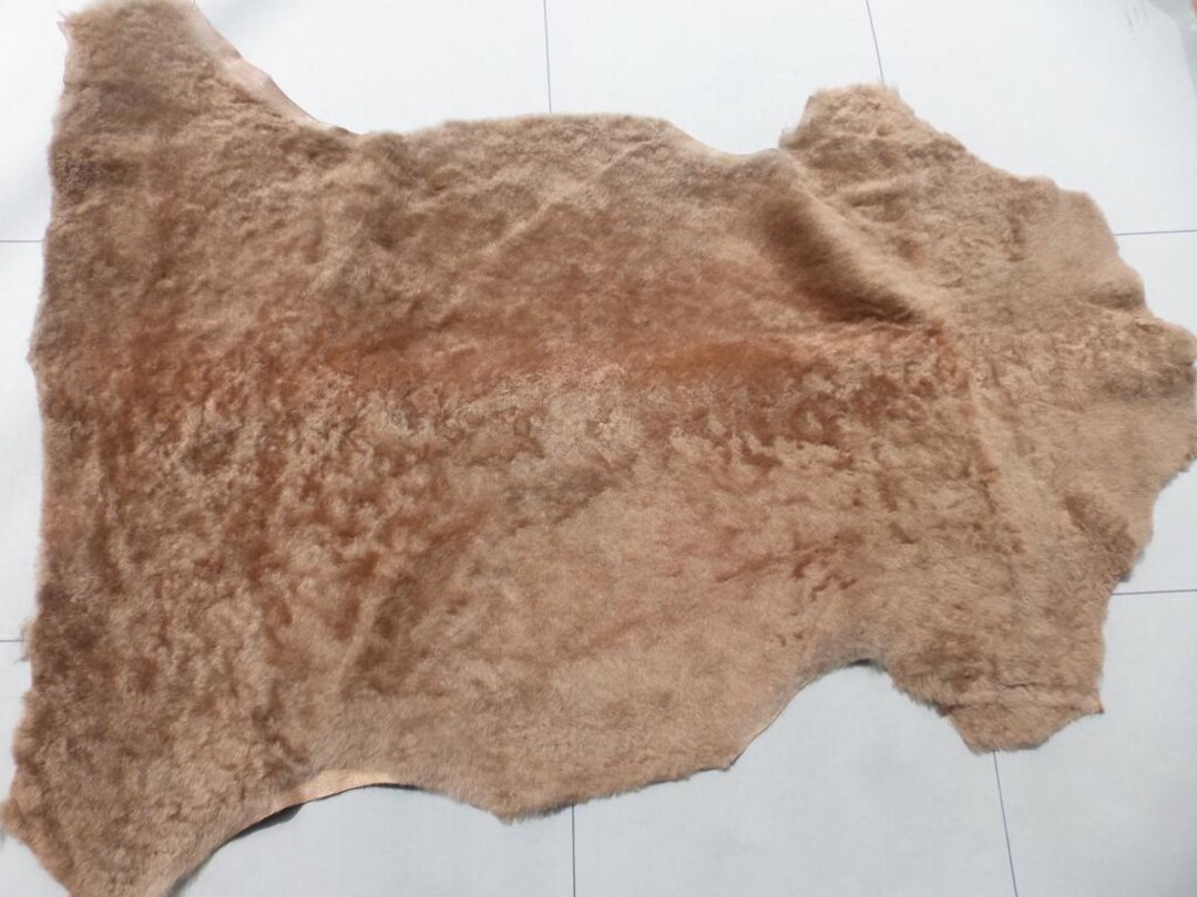 Sheepskin Shearling Leather Hide Mottled Red Brown Silky Hair W/tan ...