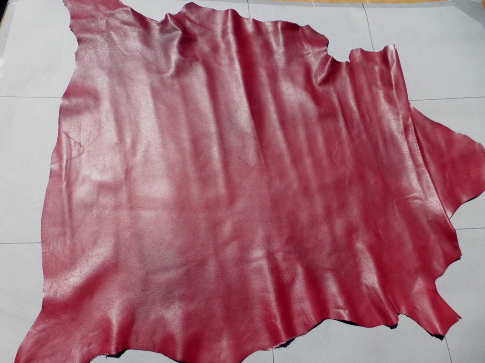 Lambskin Leather Hide Burnished Deep Red Wine Full Bodied Glorious ...