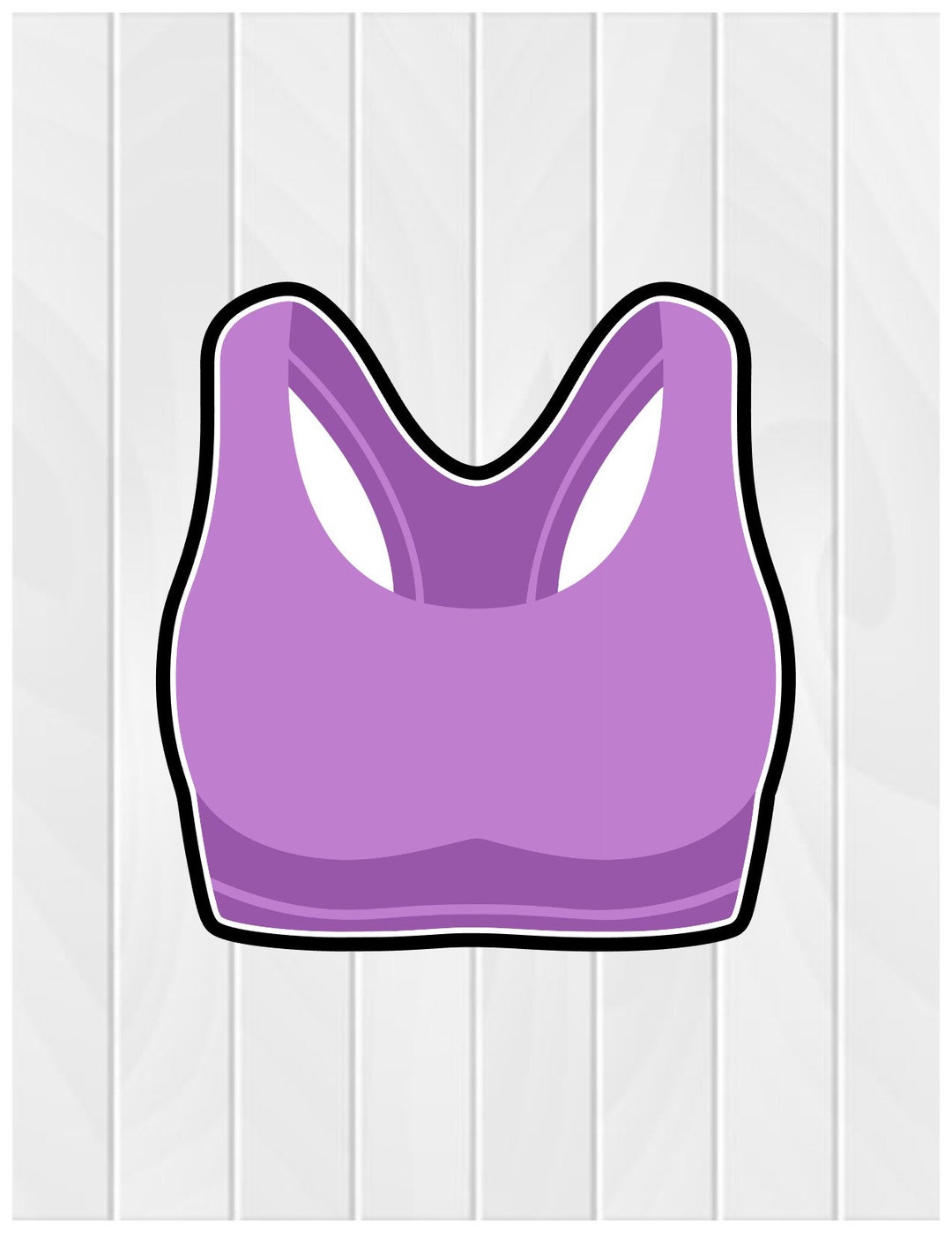Cookie Cutter SPORTS BRA #1 2" 2.5" 3" 3.5" 4" 4.5" 5" 3D Printed PLA ...