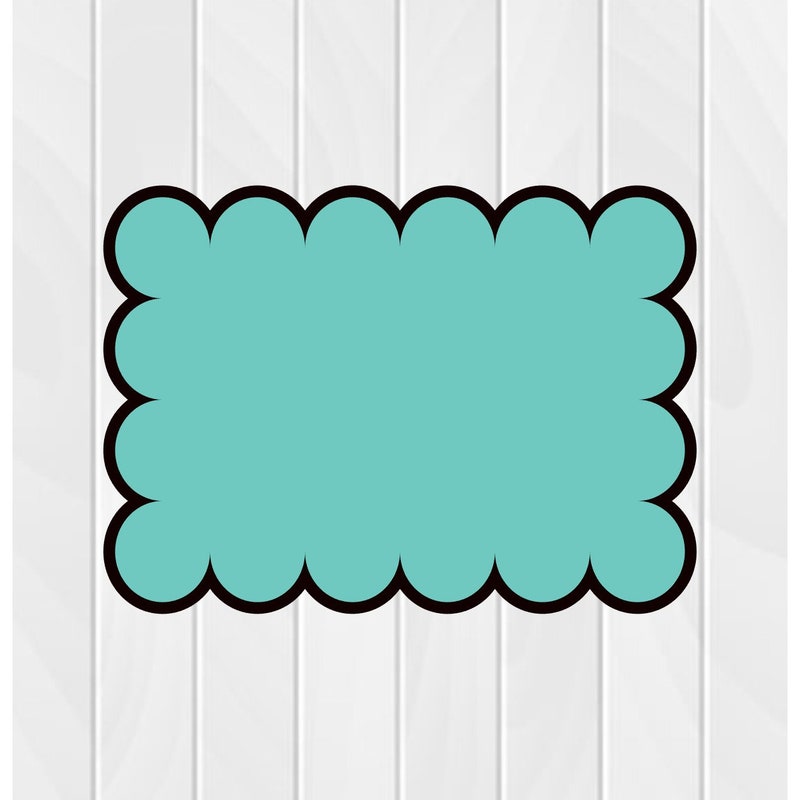Scalloped Rectangle - Etsy