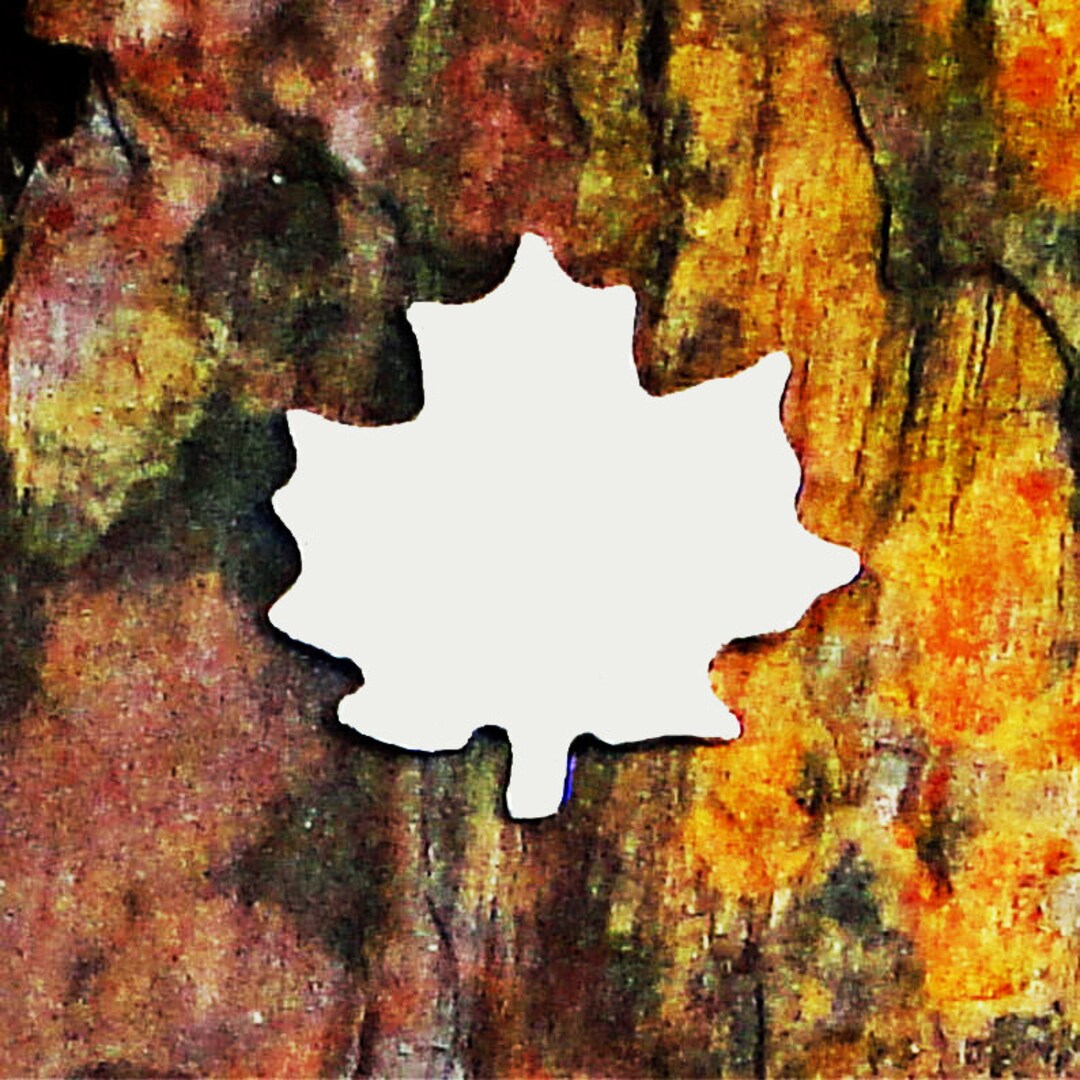 MAPLE LEAF Stamping Blanks 10 Qty 1" *choose Your Metal* Aluminum Brass ...