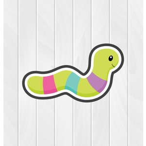 Cookie Cutter WORM #1 2" 3" 4" 5" 3D Printed PLA Food Shapes Fondant ...