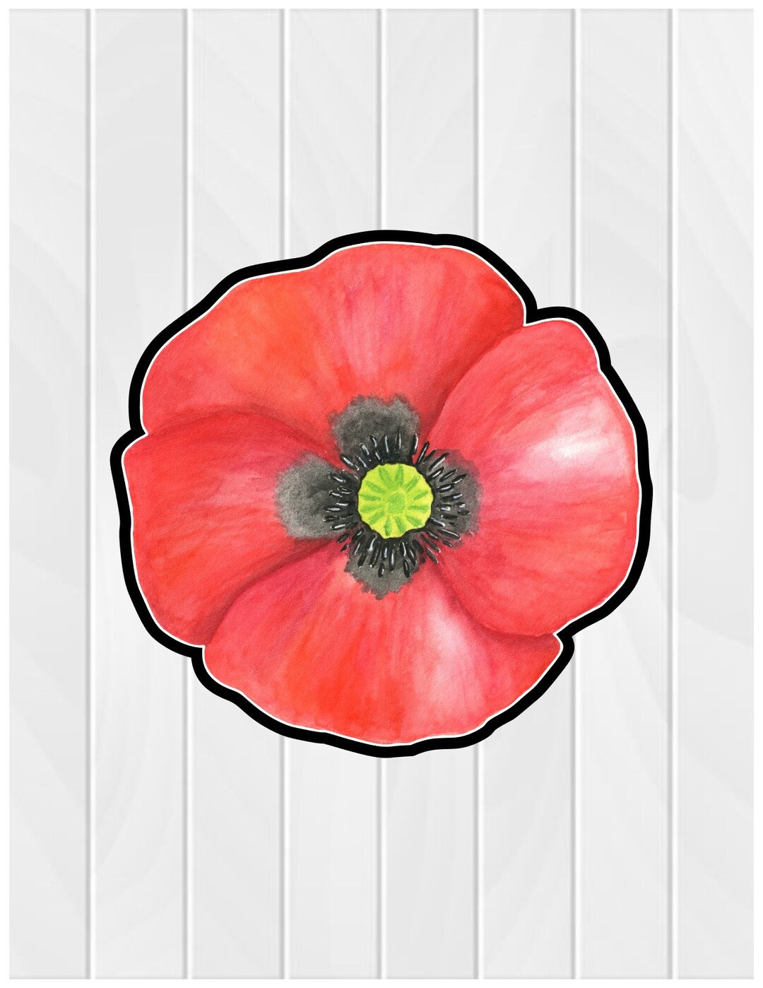 Cookie Cutter POPPY #1 2" 2.5" 3" 3.5" 4" 4.5" 5" 3D Printed PLA ...