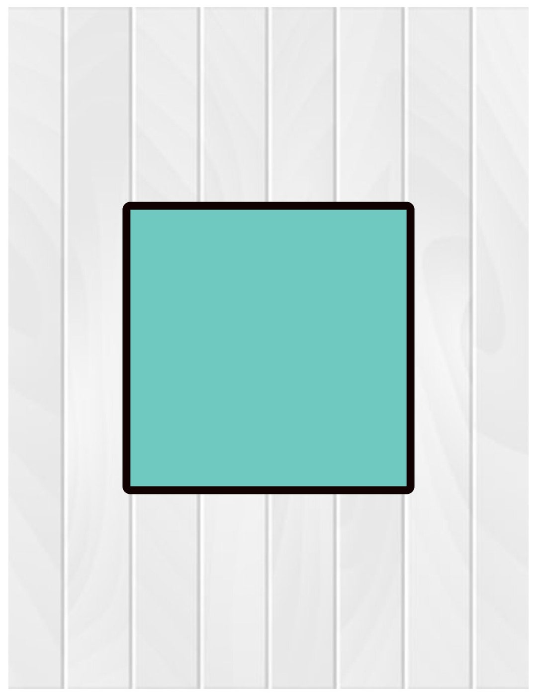 Cookie Cutter SQUARE #1 1.5" 2" 2.5" 3" 3.5" 4" 4.5" 5" 3D Printed PLA ...