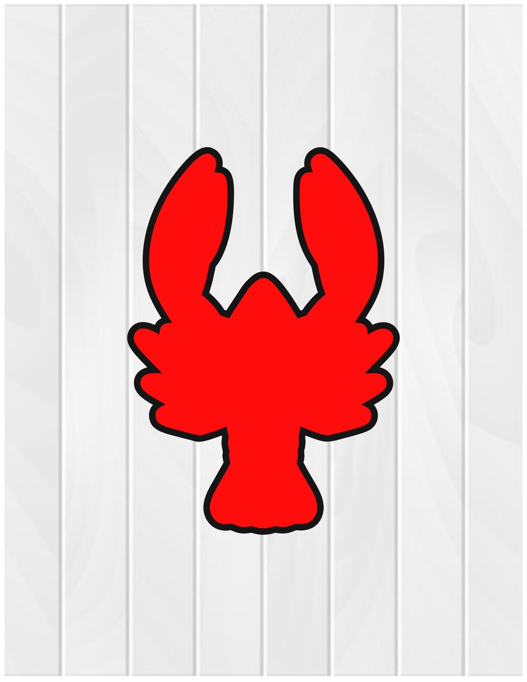 Cookie Cutter CRAWFISH #1 2" 2.5" 3" 3.5" 4" 4.5" 5" 3D Printed PLA ...