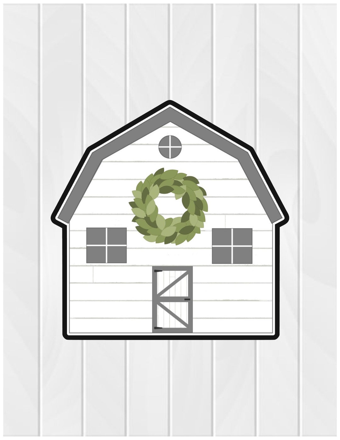 Cookie Cutter BARN #4 2" 2.5" 3" 3.5" 4" 4.5" 5" 3D Printed PLA Food ...