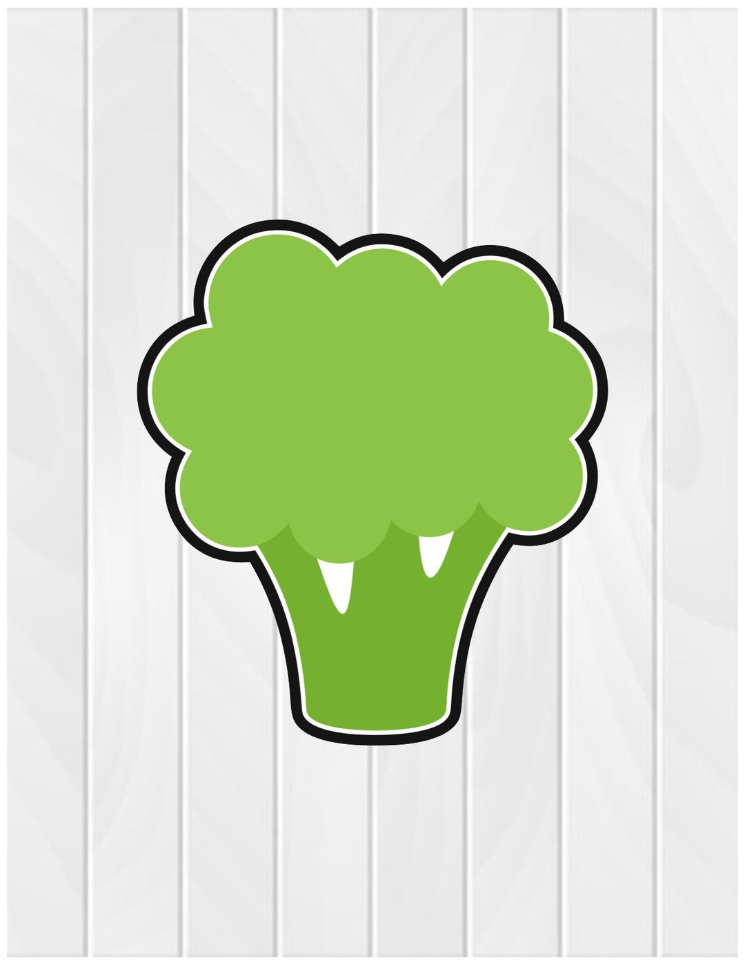 Cookie Cutter BROCCOLI #1 2" 2.5" 3" 3.5" 4" 4.5" 5" 3D Printed PLA ...