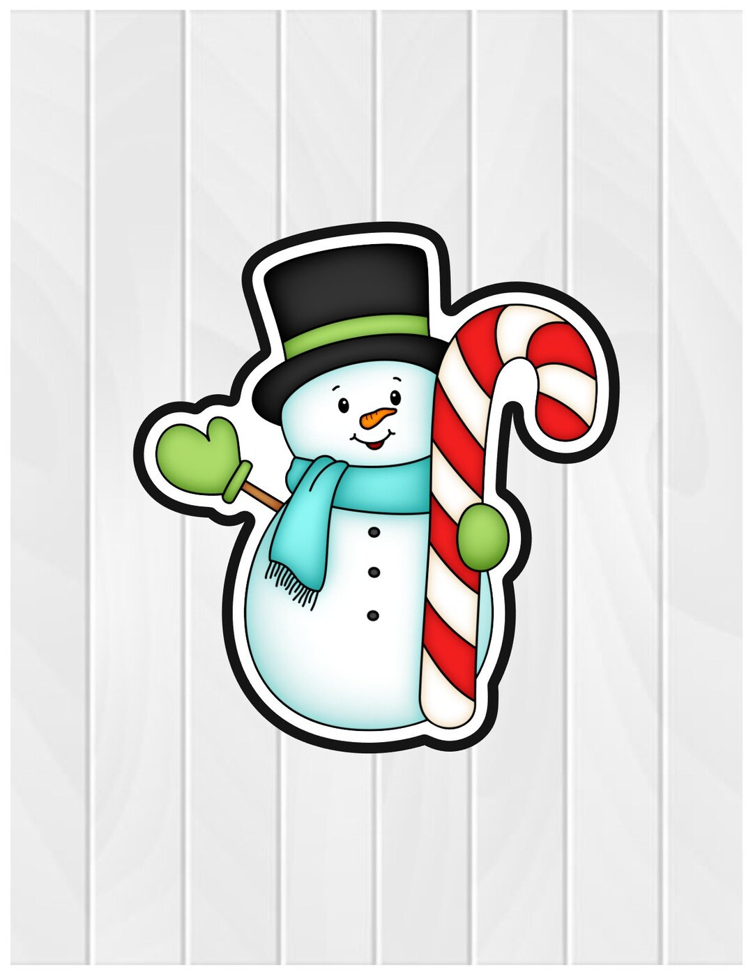 Cookie Cutter SNOWMAN #4 2" 2.5" 3" 3.5" 4" 4.5" 5" 3D Printed PLA Food ...