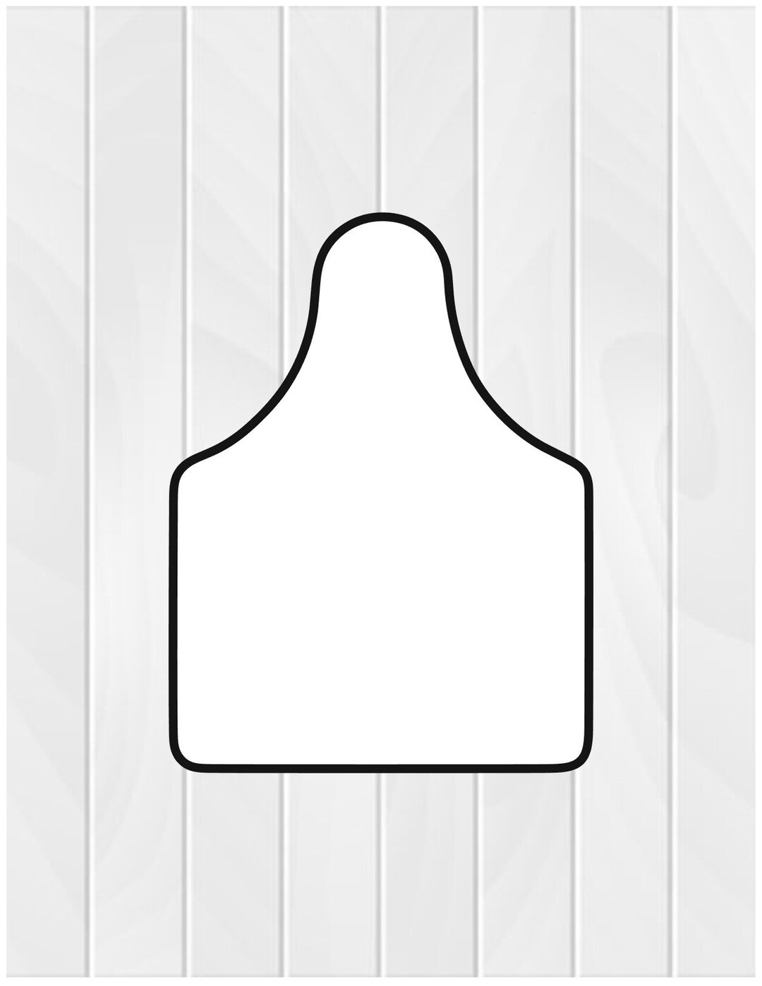 Cookie Cutter CATTLE TAG #1 2" 2.5" 3" 3.5" 4" 4.5" 5" 3D Printed PLA ...