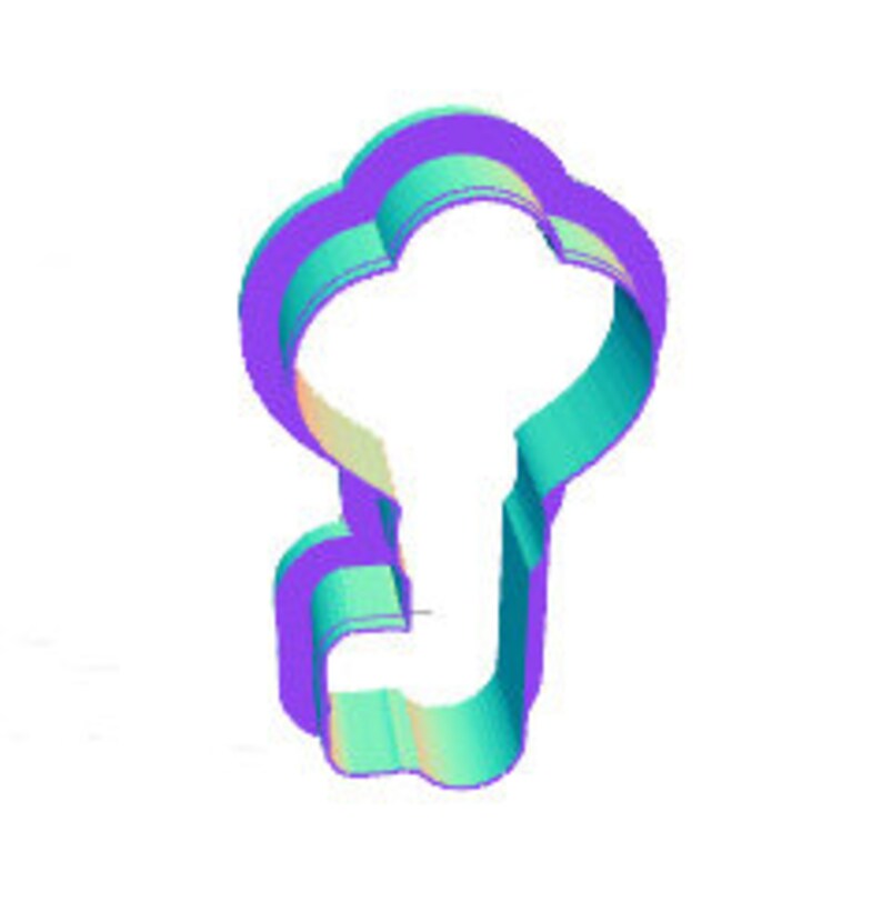 Cookie Cutter WONDERLAND KEY #1 2" 3" 4" 5" 3D Printed PLA Food Shapes ...