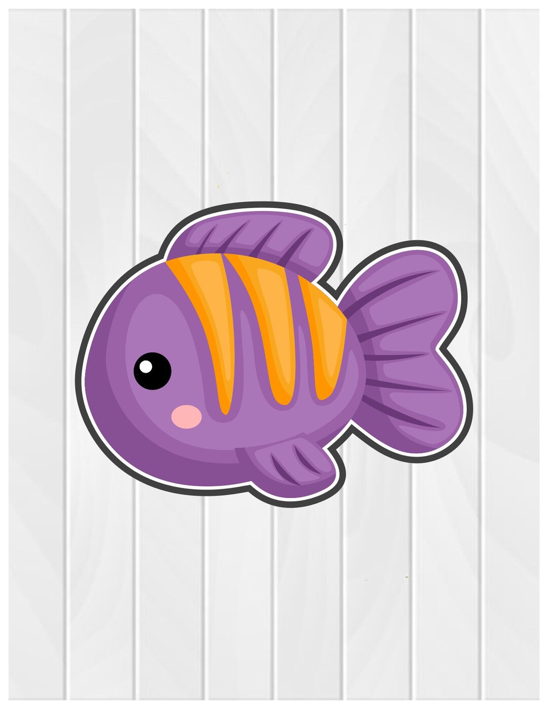 Cookie Cutter FISH #4 2" 2.5" 3" 3.5" 4" 4.5" 5" 3D Printed PLA Food ...