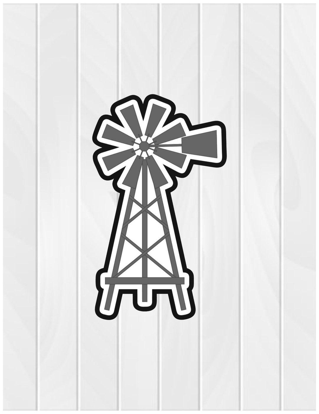 Cookie Cutter WINDMILL #2 2" 3" 4" 5" 3D Printed PLA Food Shapes ...