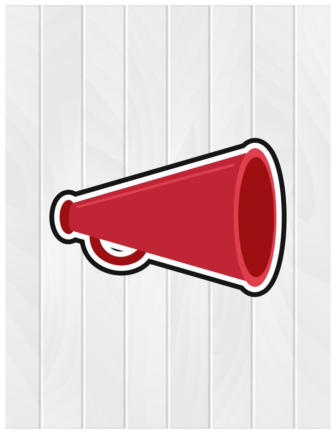 Cookie Cutter CHEER MEGAPHONE #1 2" 2.5" 3" 3.5" 4" 4.5" 5" 3D Printed ...