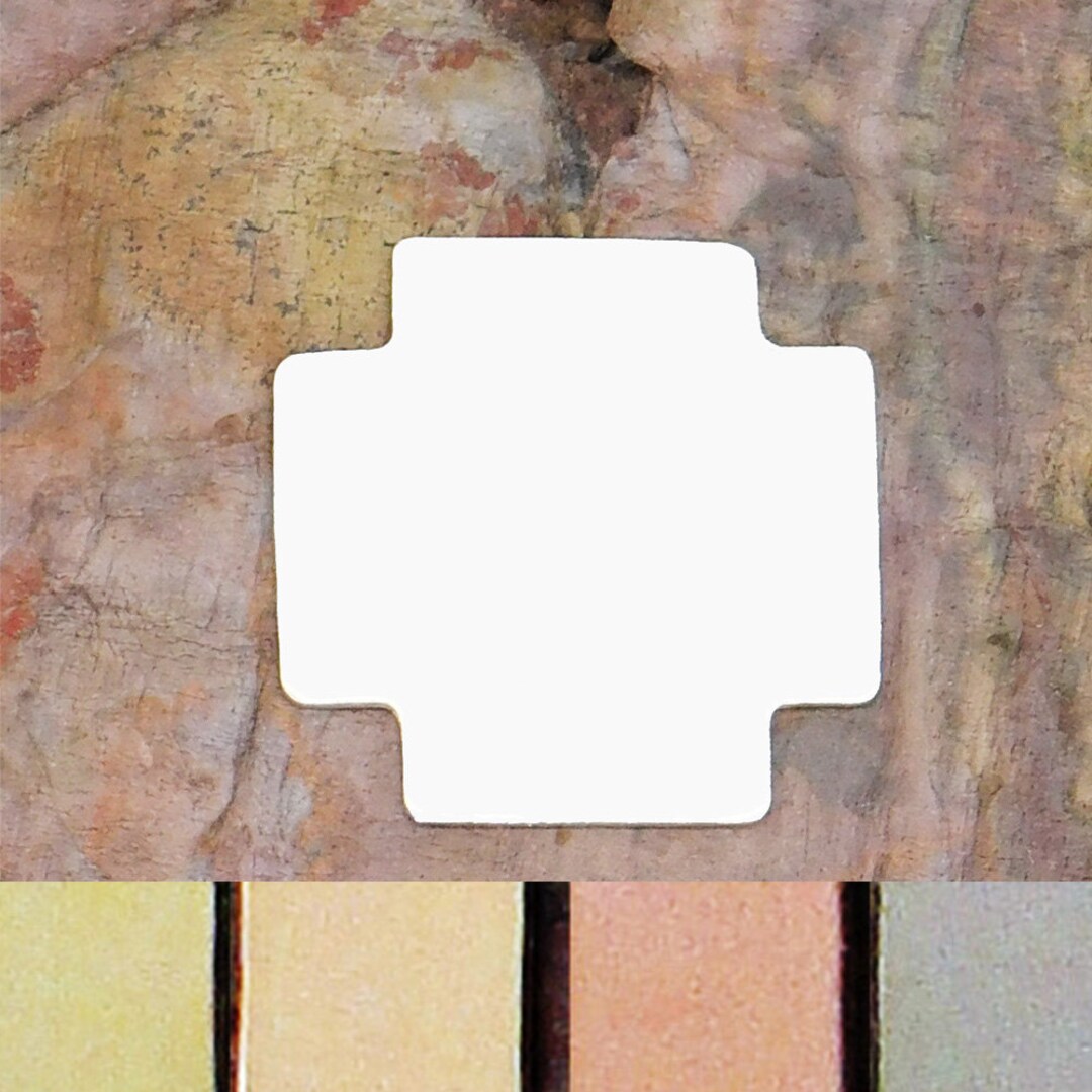 10 Qty 1" NOTCHED SQUARE Stamping Blanks Aluminum Brass Copper 18G 20G ...