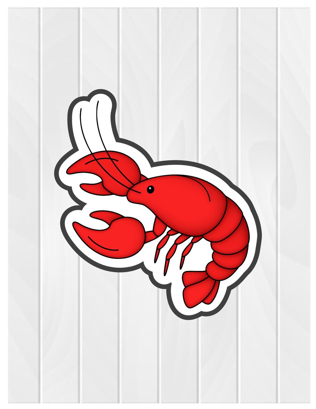 Cookie Cutter CRAWFISH #3 2" 2.5" 3" 3.5" 4" 4.5" 5" 3D Printed PLA ...