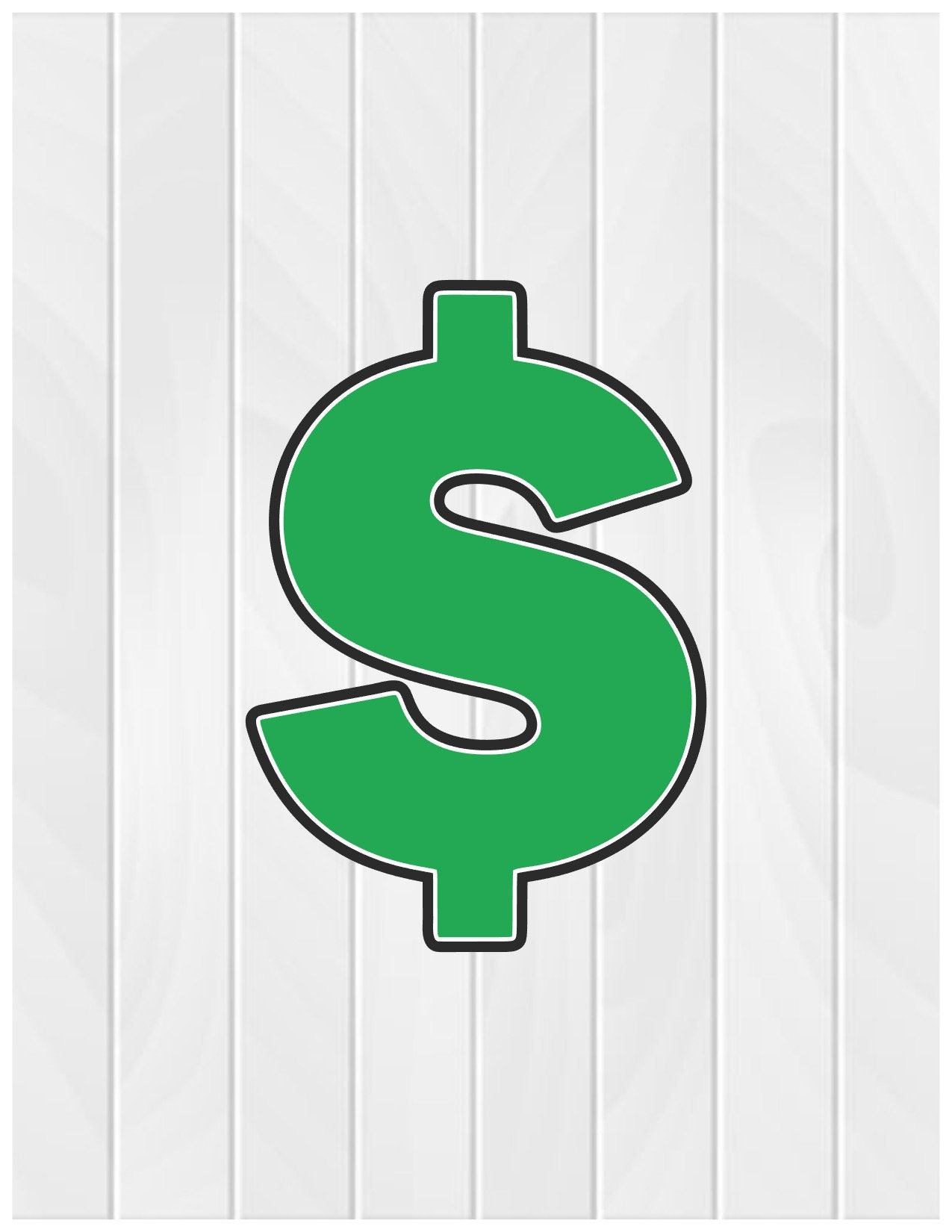 Dollar Sign Cookie Cutter