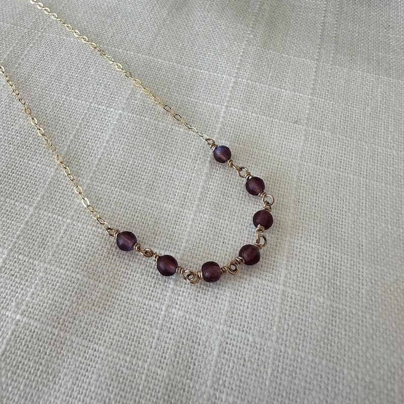 Purple Necklace - Etsy