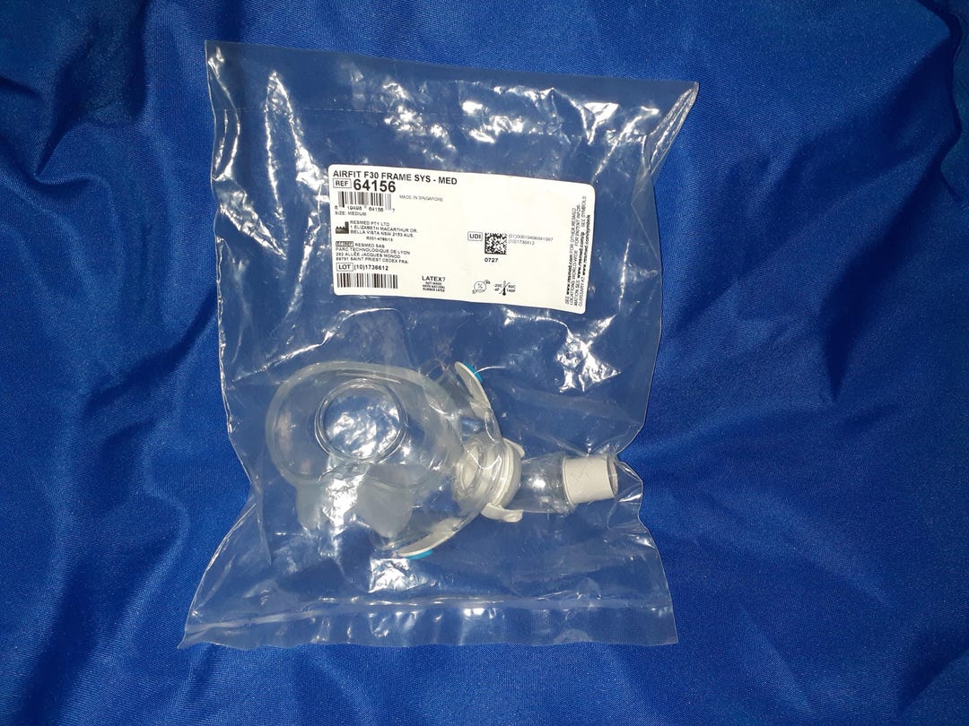 CPAP F30 Frame Mask Elbow No Headgear MED 64156 - Etsy