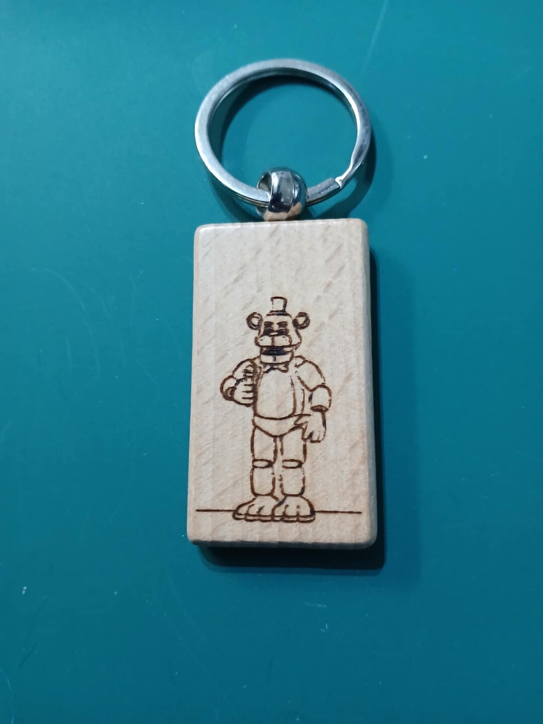 FNAF Themed Laser Engraved Wooden Keychain - Etsy